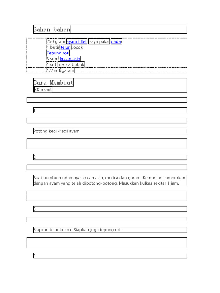 Resep Chicked Katsu | PDF