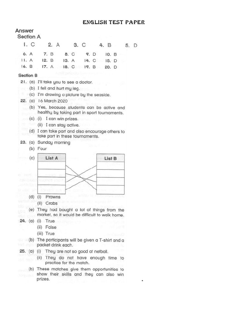 BI Test Paper Ans | PDF