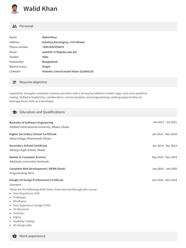CV | PDF | Computing | Software Engineering