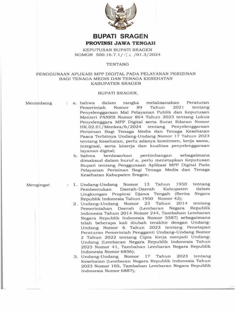 SK Bupati MPPD | PDF