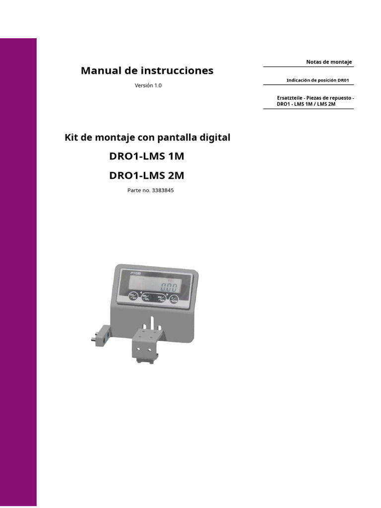 DRO1-LMS1M LMS2M Español | PDF | Sensor | Metrología