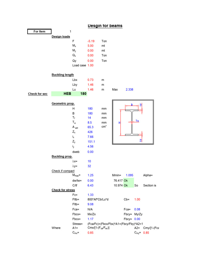 ke auto beam | PDF | Structural Analysis | Elasticity (Physics)