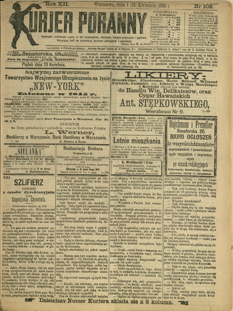 Kurjer Poranny. R. 12, 1888, NR 102 | PDF