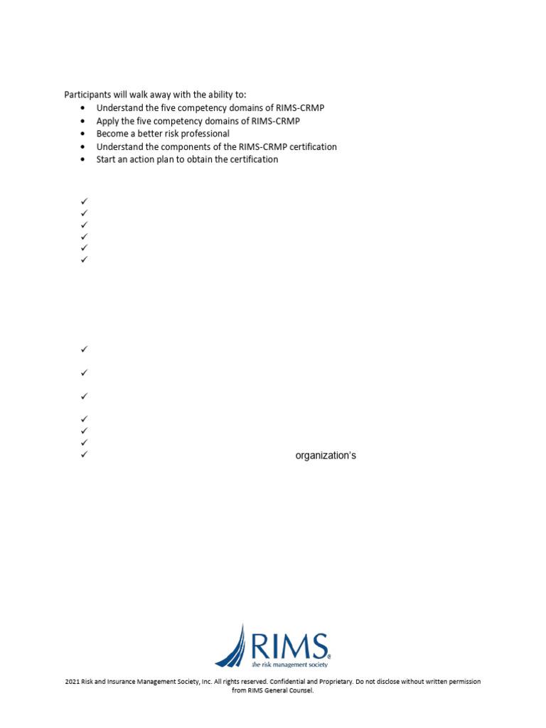 RIMS-CRMP Certification Prep Guide | PDF