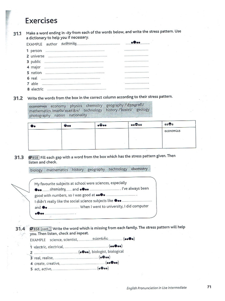 Word Stress Practice 2 | PDF