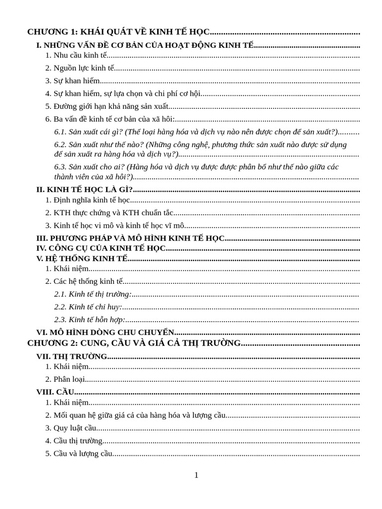 Lý thuyết KTH | PDF