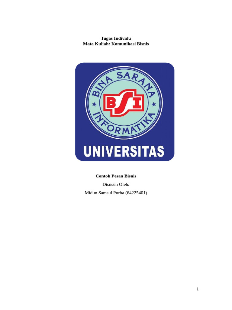 Contoh Pesan Bisnis dan Goodwill | PDF