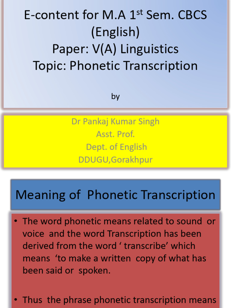 Phonetics for semester 1 | PDF | Human Communication | Linguistics