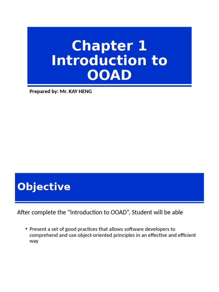 Chapter1 Introduction OOAD | PDF | Agile Software Development | Use Case