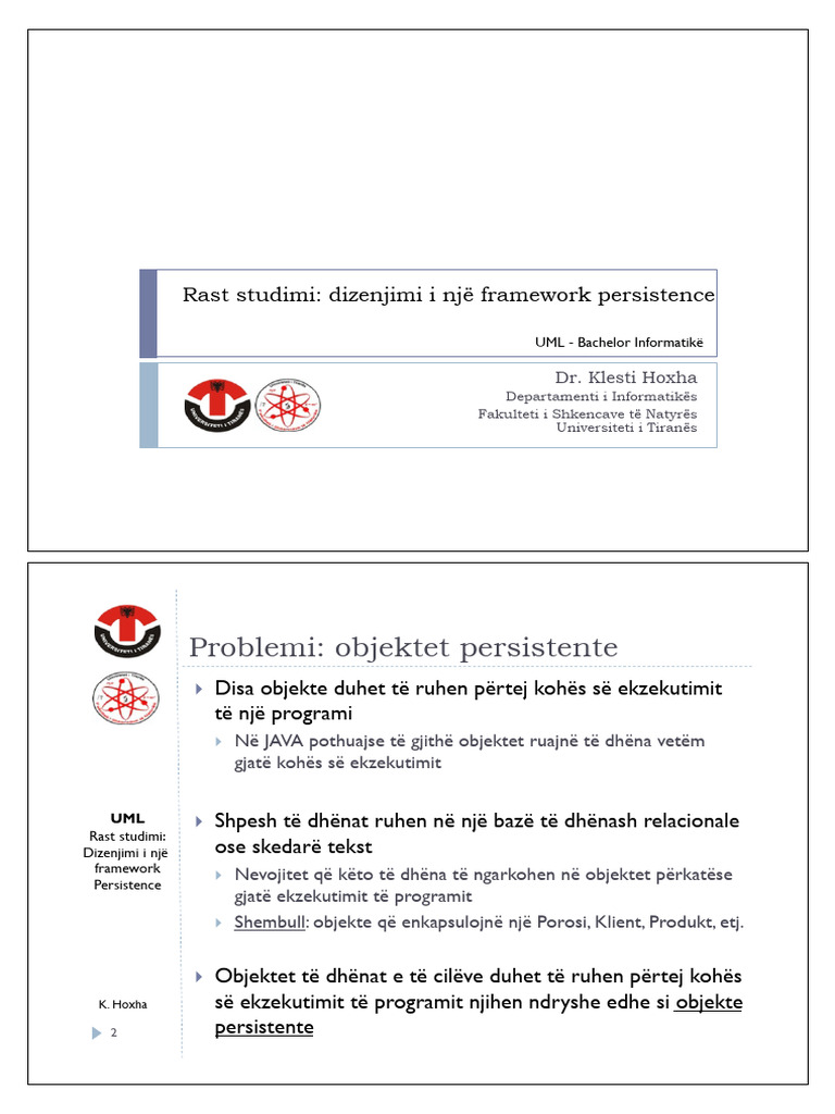 08-Rast Studimi - Persistence Framework | PDF