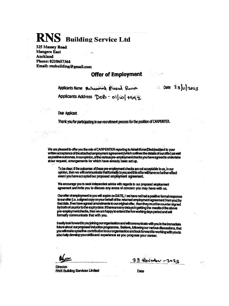 Individual Employment Agreement Final01 | PDF