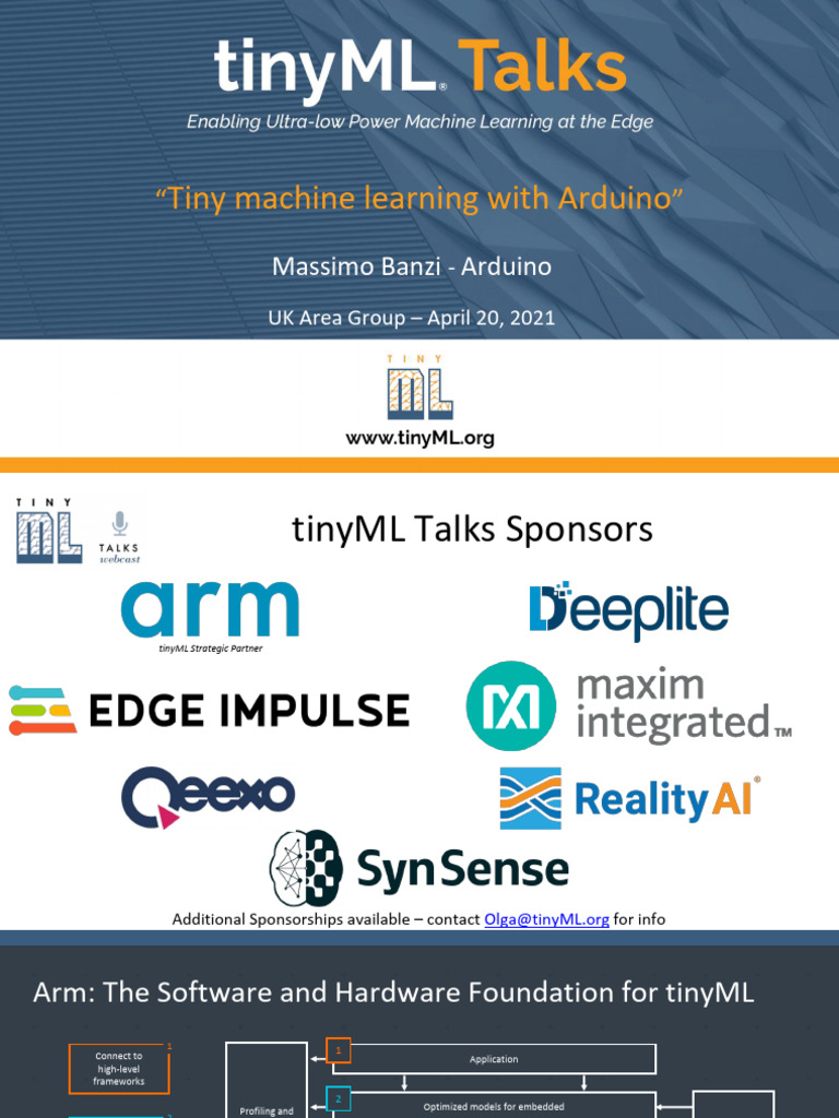 tinyML_Talks_Massimo_Banzi_210420 | PDF | Arduino | Computer Architecture