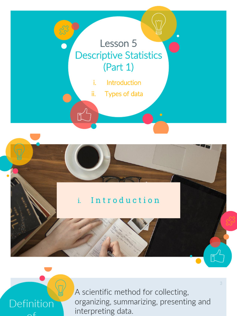Lesson 5 Descriptive Statistics Part 1 Oct 2024 Pdf Statistics