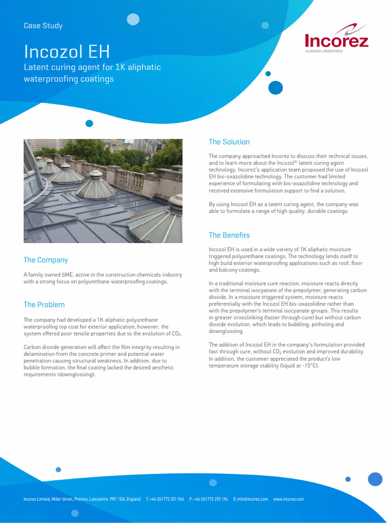 Incozol EH Waterproofing Coatings | PDF | Polyurethane | Industrial ...