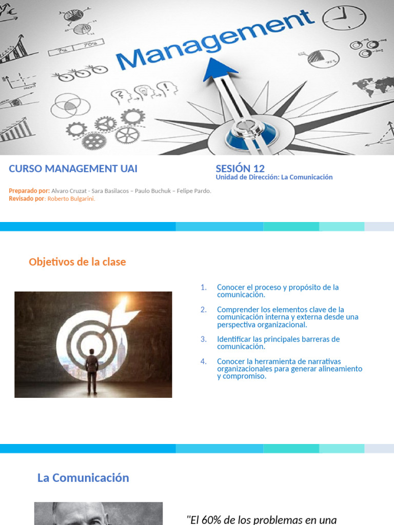 Sesión 12 Management 2024 | PDF | Business | Comunicación