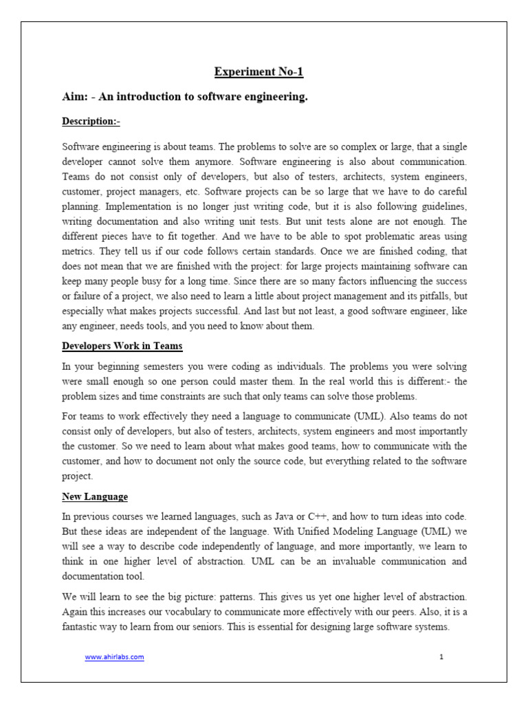 Practical no-1 SE | PDF | Software Testing | Software Development Process Practical no-1 SE | PDF | Software Testing | Software Development Process