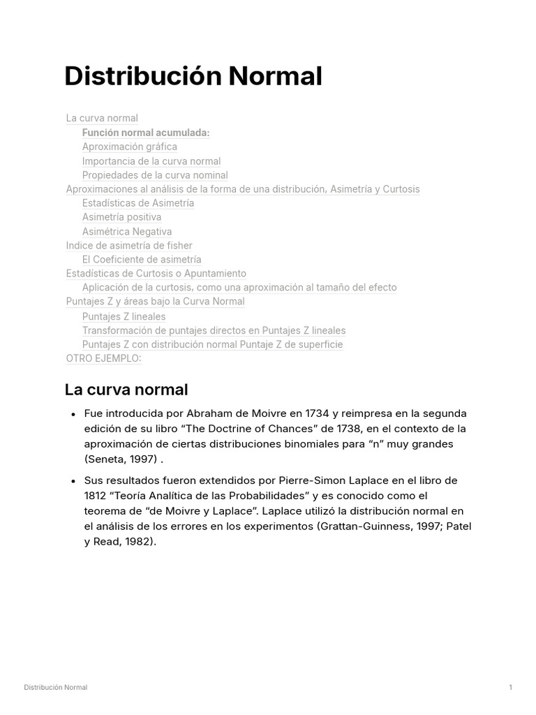 Distribución Normal | PDF | Oblicuidad | Distribución normal