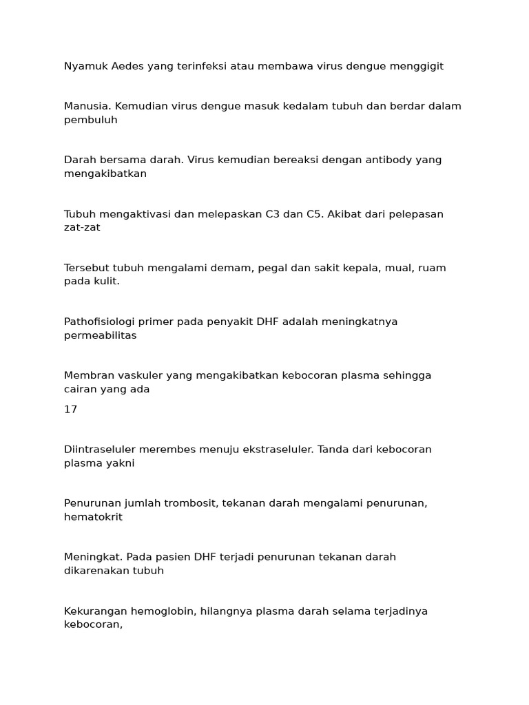 Patofisiologi DHF | PDF