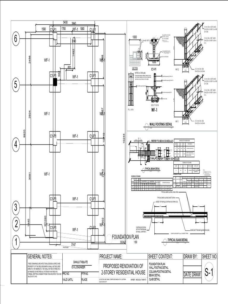 S-1 TABLATE | PDF | Building Materials | Architectural Elements