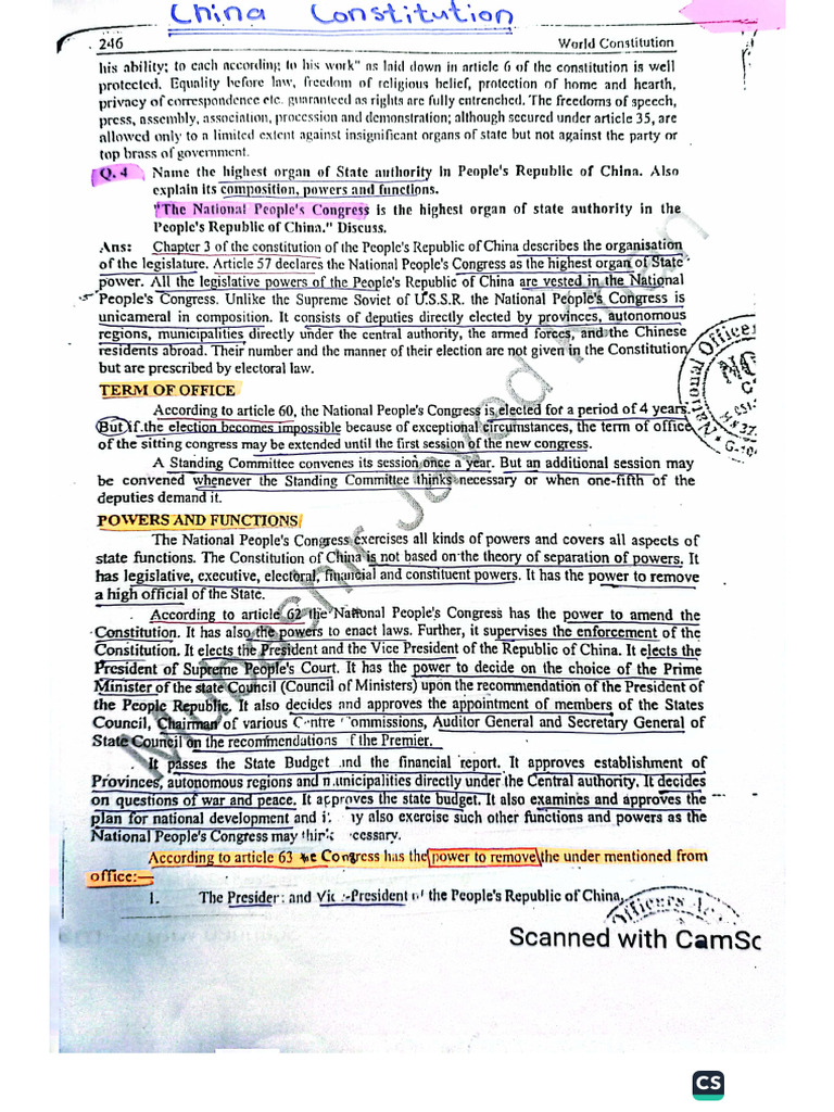 China Constitution | PDF