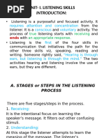 Five Stages of the Listening Process | PDF | Memory | Perception