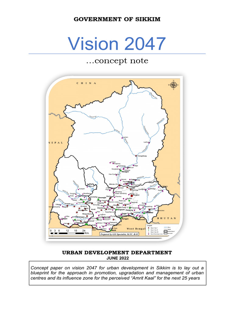 Vision 2047 Concept Note Gangtok | PDF | Strategic Planning | Urbanization