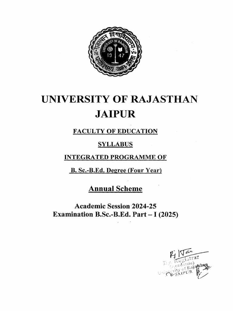 b.sc b.ed Part 1 2025 | PDF