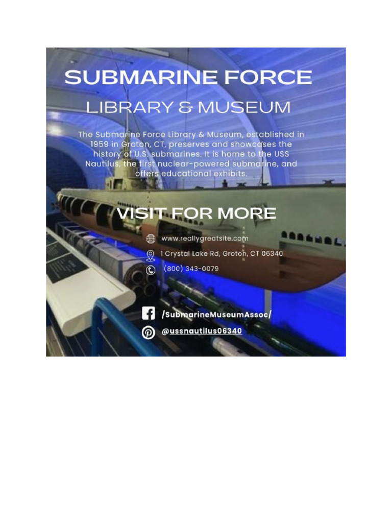Explore The Naval Submarine Museum in Groton, CT | PDF