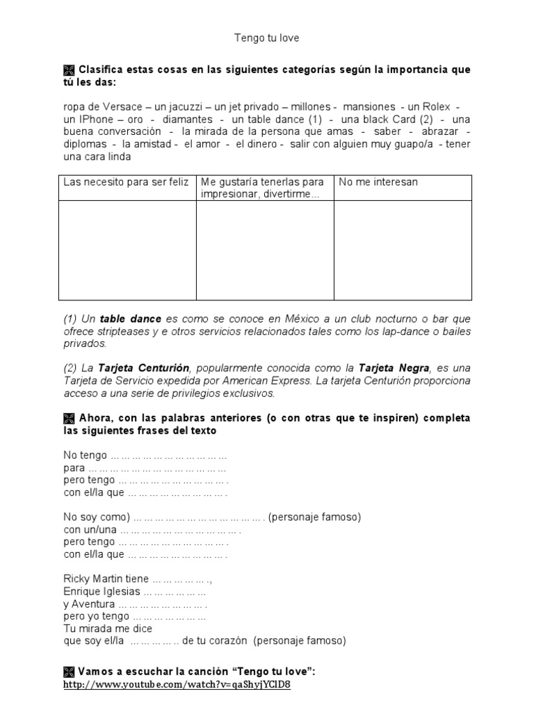 Tengo Tu Love | Descargar gratis PDF | premios Grammy | Música hip-hop