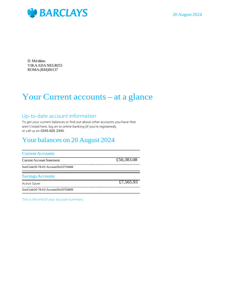 bank Statement (2) | PDF