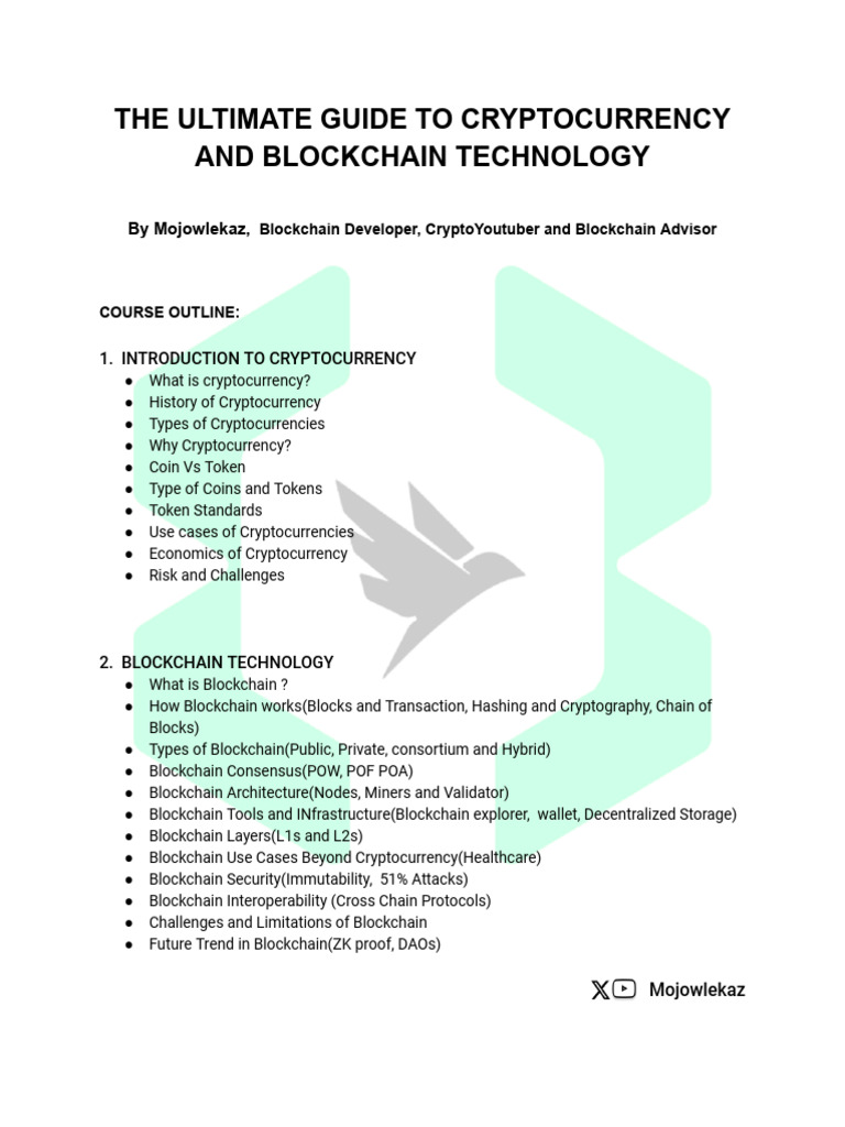 Crypto & Blockchain Mastery Guide | PDF | Cryptocurrency | Distributed ...