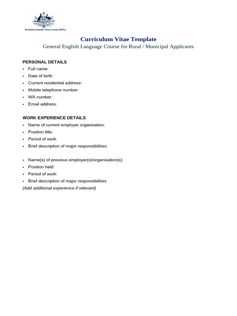 ELT CV-Template | PDF