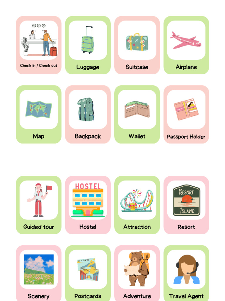 TRAVEL FLASHCARDS | PDF