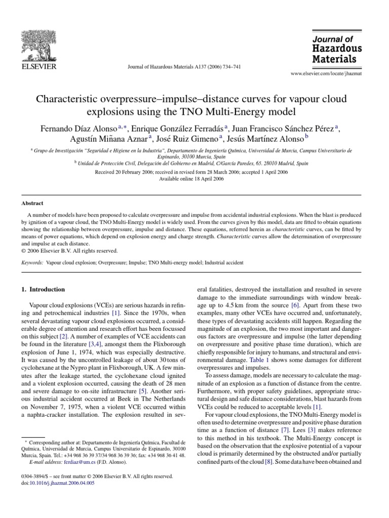 Fernando Dıaz Alonso Et Al - Characteristic Overpressure-Impulse ...