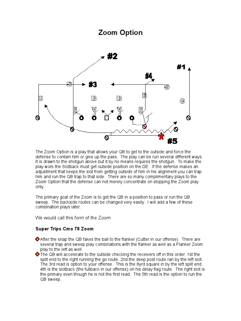 Zoom Option Playbook Overview | PDF | Quarterback | Sport Variants