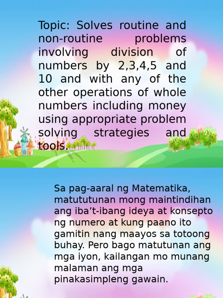 Q3_MATH_MOD 5_#solves routine and non-routine problems | PDF