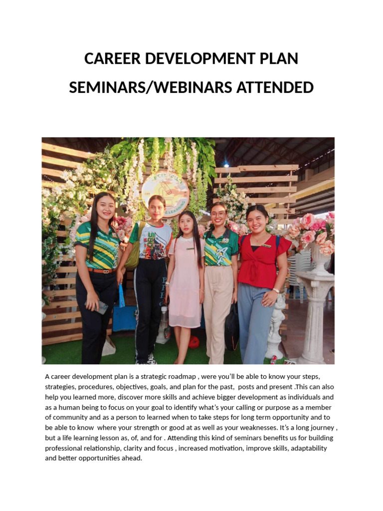 Career Development Seminar Benefits | PDF