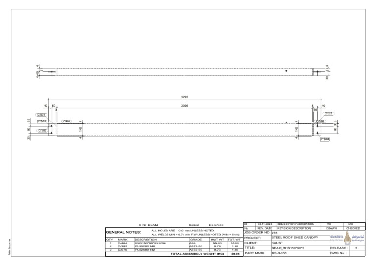 A3-RS-B356 - BEAM - Rev 00 | PDF