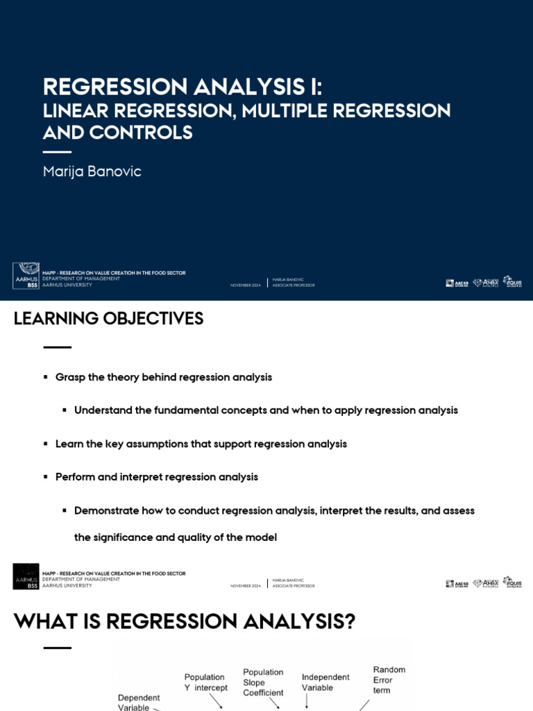 Lecture - 44 - 2 - Regression Analysis 1 | PDF | Errors And Residuals | Regression Analysis
