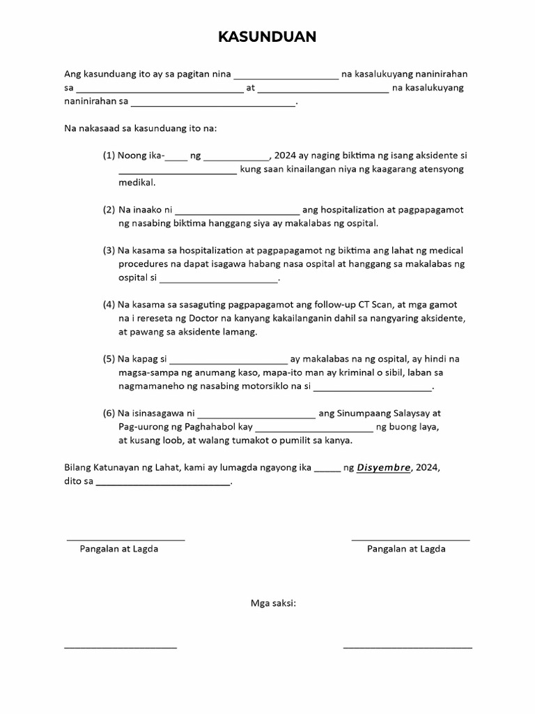 Kasunduan PDF 2 | PDF