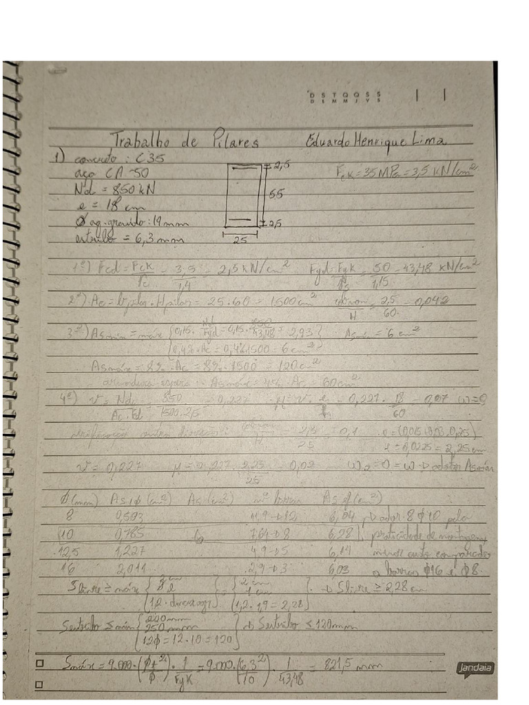 Trabalho Pilares Est.conc.Arm. | PDF