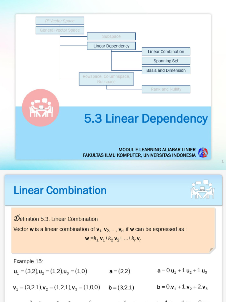 Modul 5-B_GVS Linear Dependence-editedAruni English | PDF | Linear ...