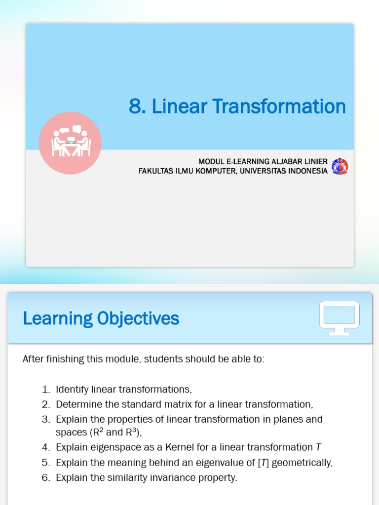 Module 8 - Linear Transformation Rev 310118 | PDF | Eigenvalues And Eigenvectors | Function ...