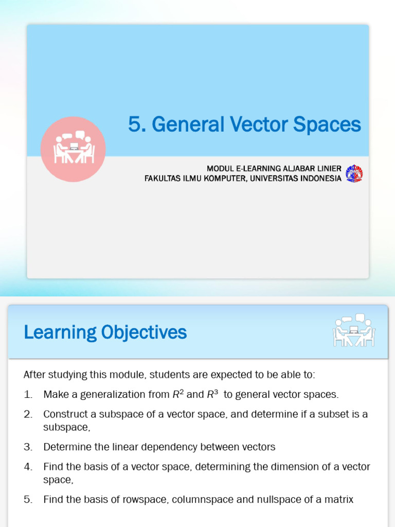 Modul 5-A - General Vector Space and Subspace-editedAruni English | PDF ...