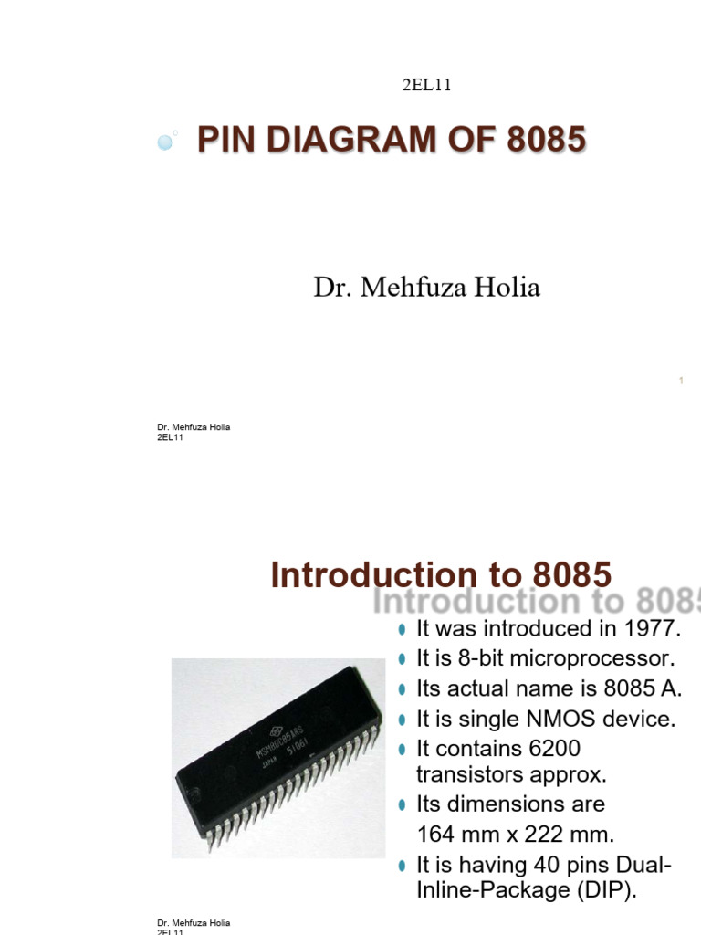Chapter 3_pin diagramof 8085 (1) | PDF | Input/Output | Computer Hardware