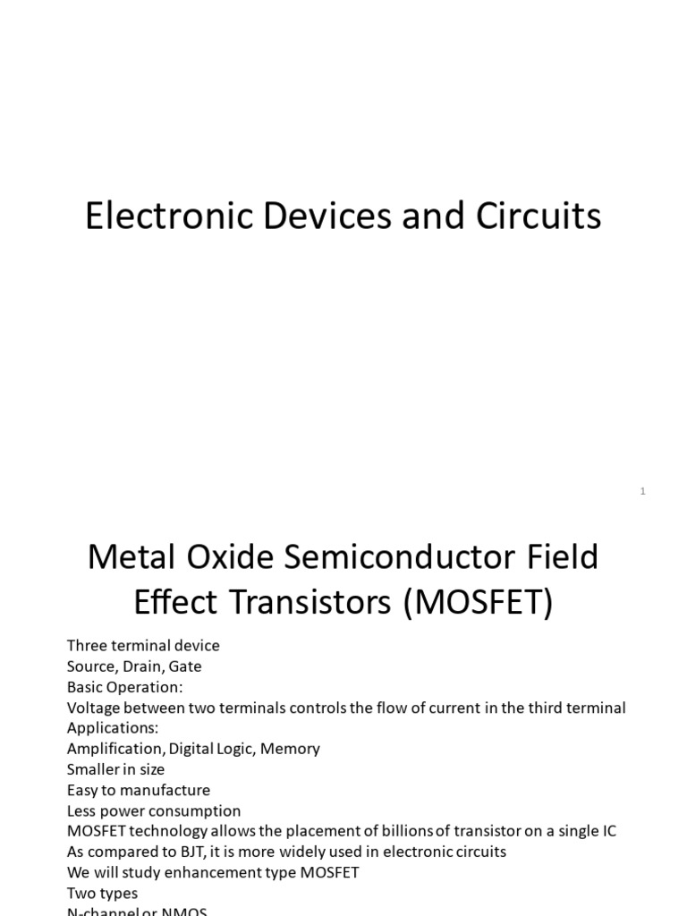 MOSFET_updated | PDF | Field Effect Transistor | Mosfet