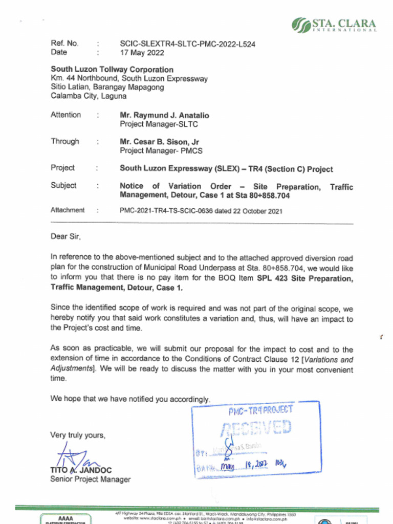 SCIC SLEXTR4 SLTC PMC 2022 L524 Output | PDF