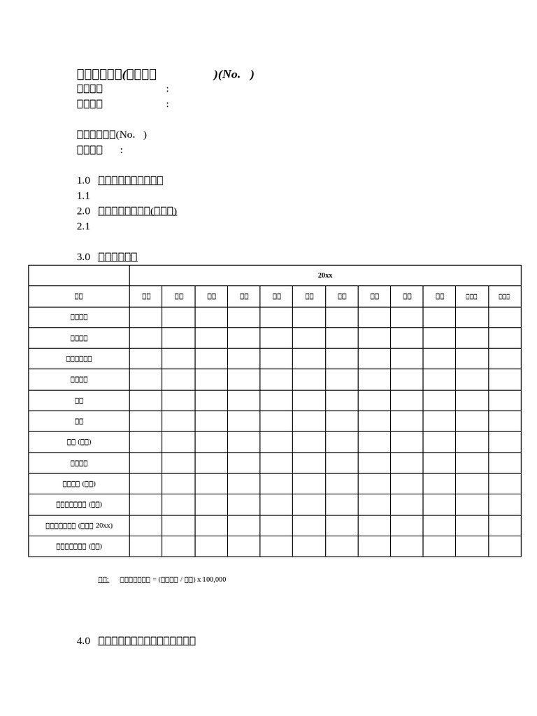 附件1 工地每月安全报告 - Blank form1 | PDF