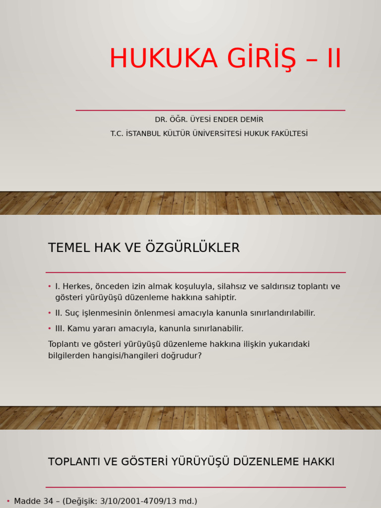 Hukuka Gi̇ri̇ş 2. Ders | PDF