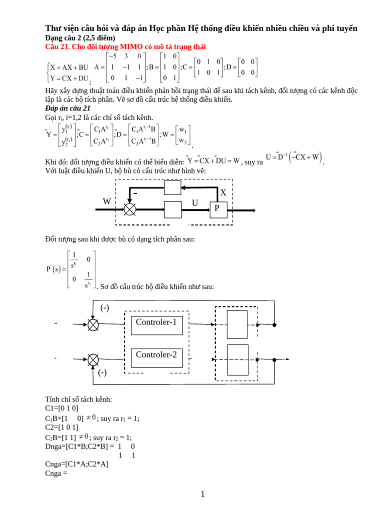 CauHoiVaDapAn Cau2 | PDF